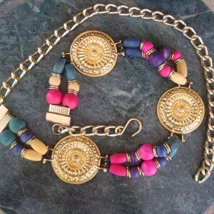 Vintage | Accessories | Boho Hippie Goddess Gold Chain Dangle Belt ...